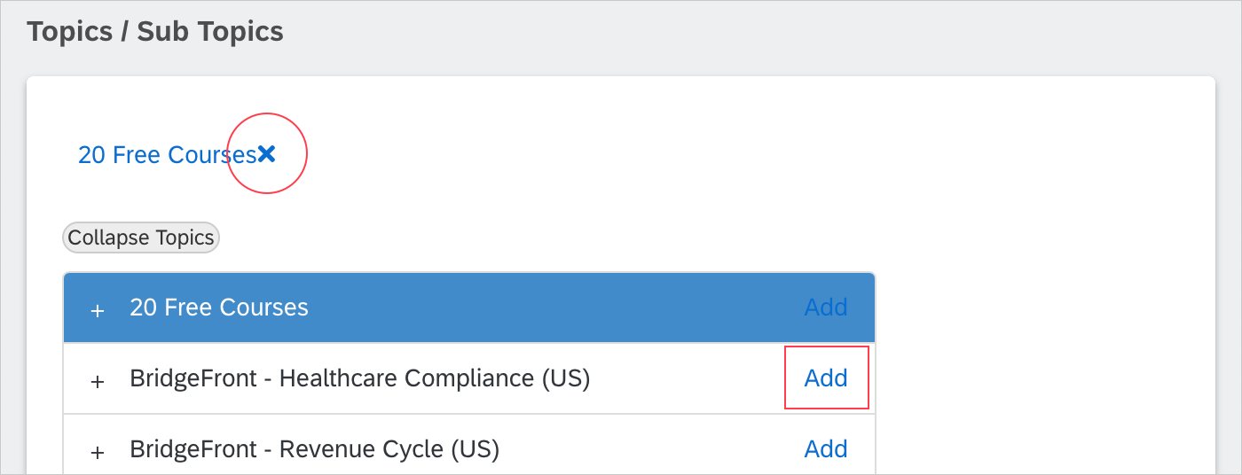 Topics and Sub Topics – Healthicity Support