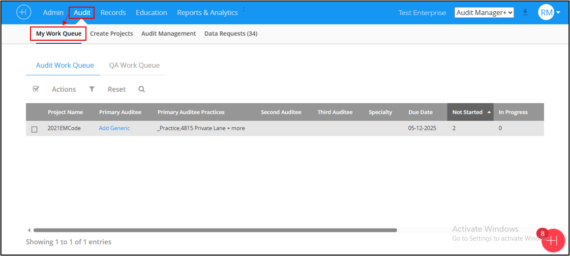 My Work Queue – Healthicity Support